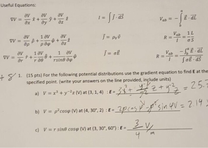 Solved Useful Equations: UV = delta V/delta x x + delta | Chegg.com