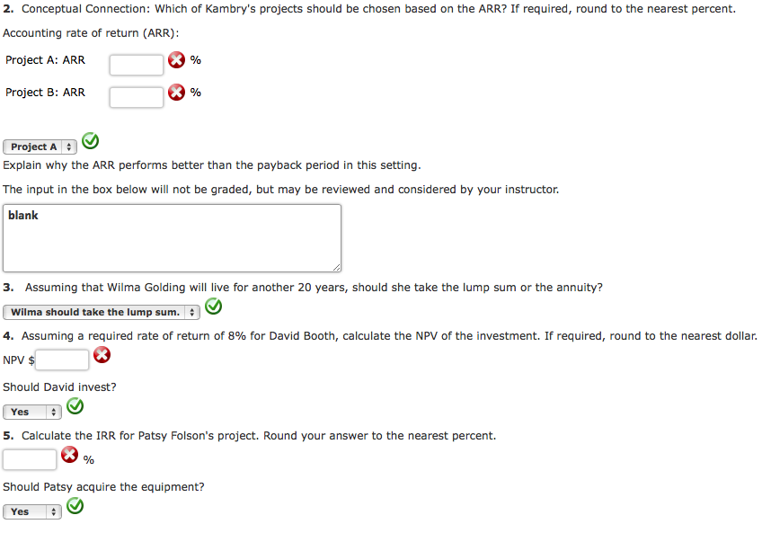 Solved 2. Conceptual Connection: Which of Kambry's projects | Chegg.com