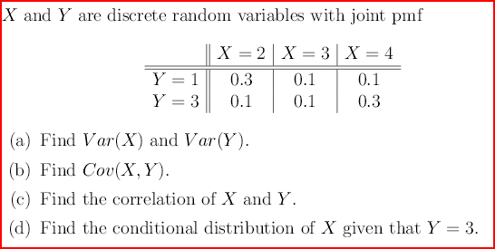 Solved X and Y are discrete random variables with joint pmf | Chegg.com