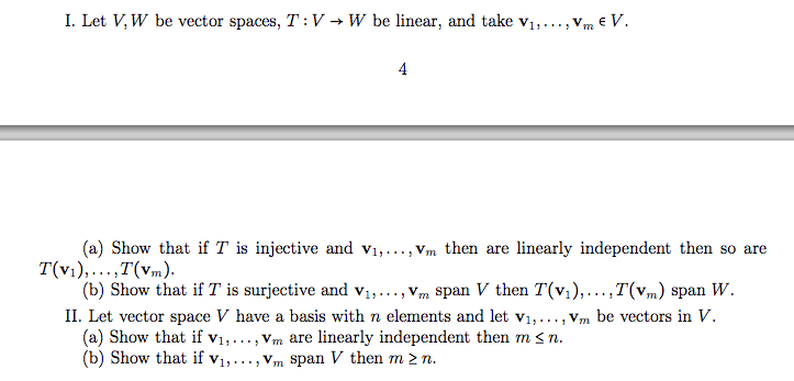 Solved Let V, W be vector spaces, T: V rightarrow W be | Chegg.com