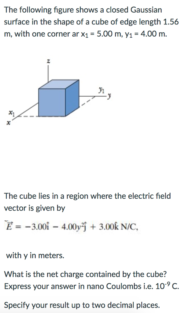 Solved The following figure shows a closed Gaussian surface | Chegg.com