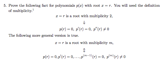 Solved Prove the following fact for polynomials p(x) with | Chegg.com