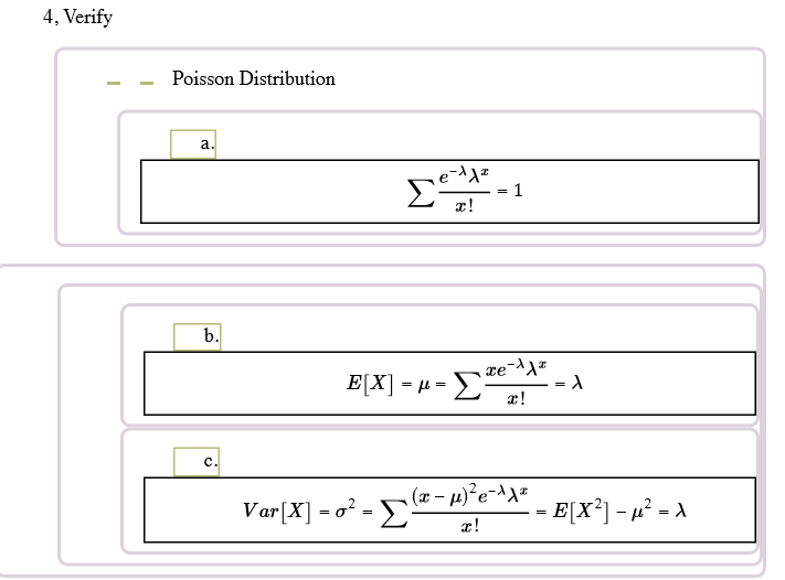 Solved 4, Verify 一一Poisson Distribution r! | Chegg.com