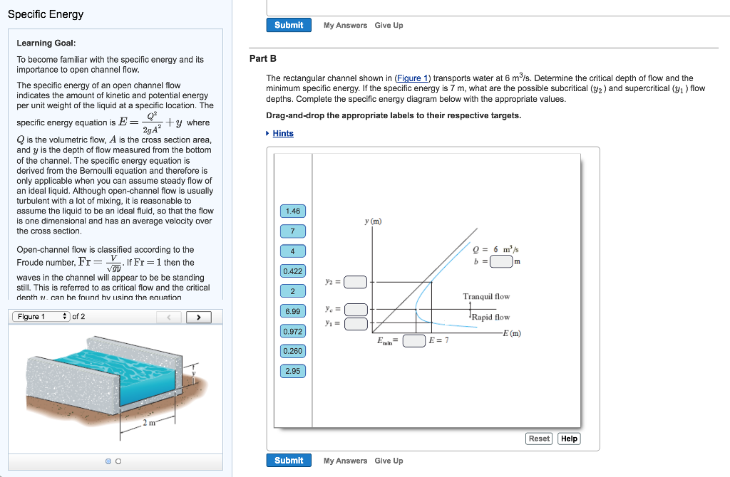 Solved Specific Energy Submit My Answers Give Up Learning | Chegg.com