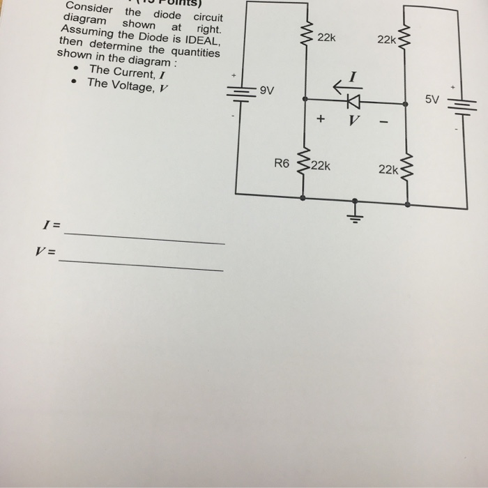 Solved Consider the diode circuit diagram shown at right. | Chegg.com