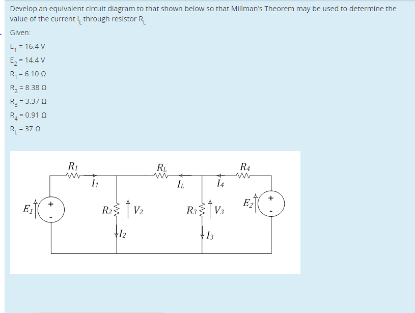 Solved Develop an equivalent circuit diagram to that shown | Chegg.com
