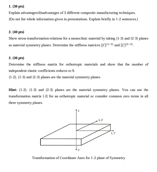Solved 1. (30 pts) Explain advantages/disadvantages of 3 | Chegg.com