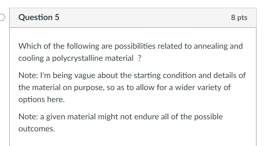 Solved DQuestion 5 8 pts Which of the following are | Chegg.com