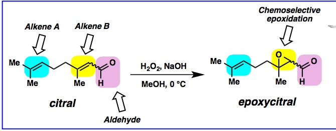 Solved 0 H202 NaOH Me Me H MeOH, 0 °C Me Me H citral | Chegg.com