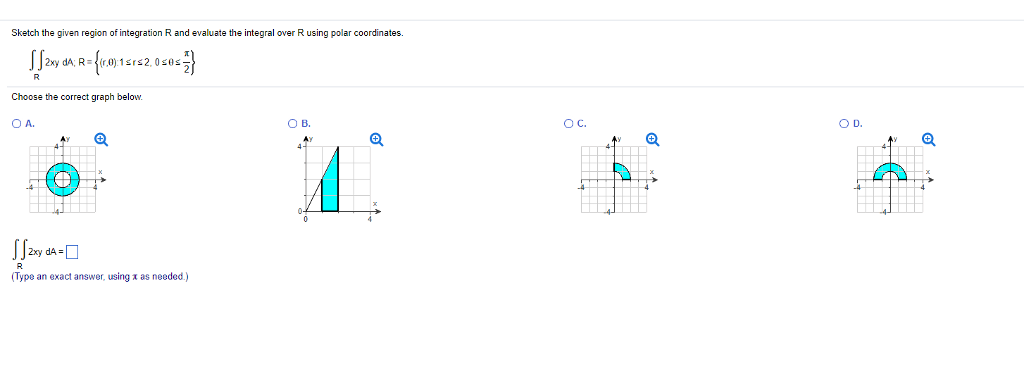 Solved Sketch the given region of integration R and evaluate | Chegg.com