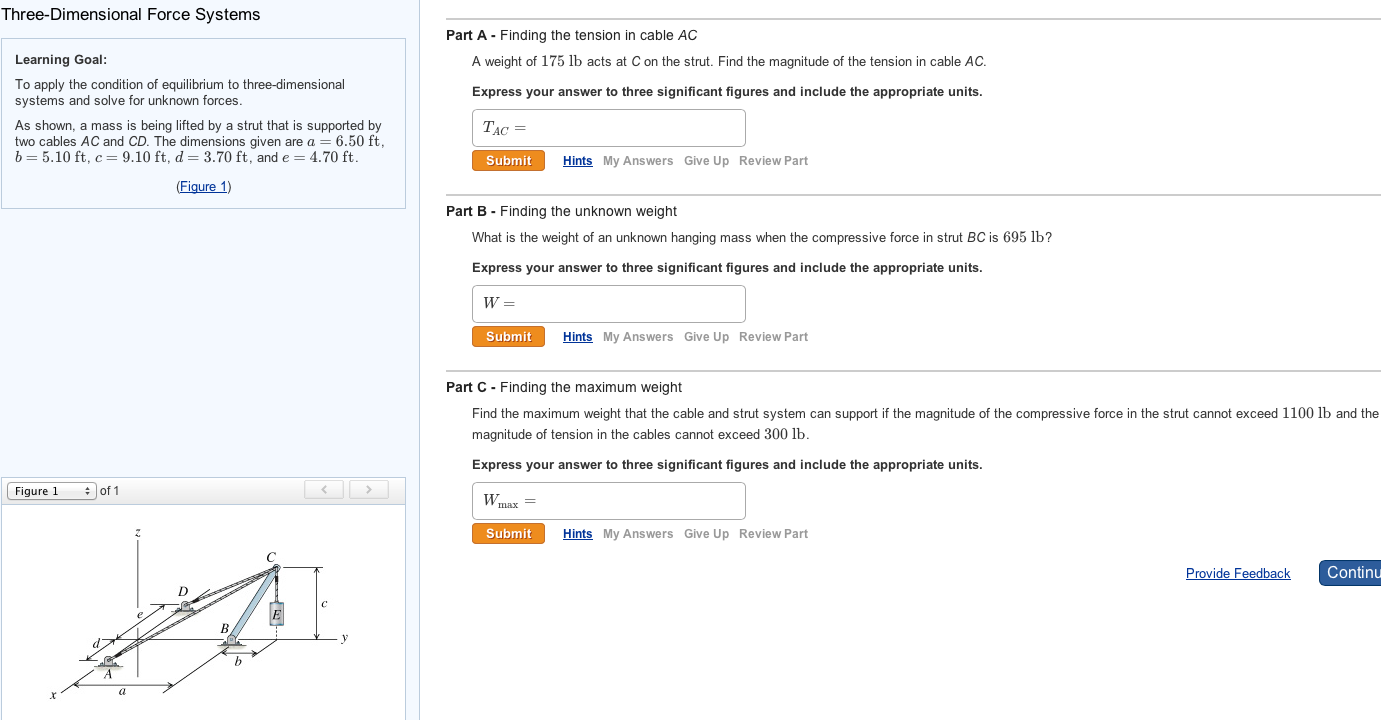 Solved Three-Dimensional Force Systems Learning Goal: To | Chegg.com