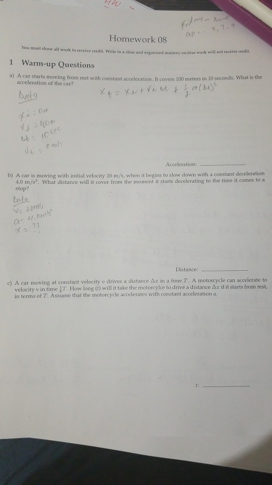 Solved 터 ho CAP Homework 08 You must show all work to | Chegg.com