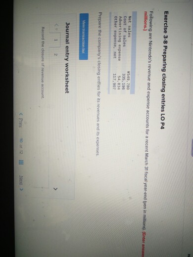 Solved Cost of sales Advertising expense 335, 196 54, 834 | Chegg.com