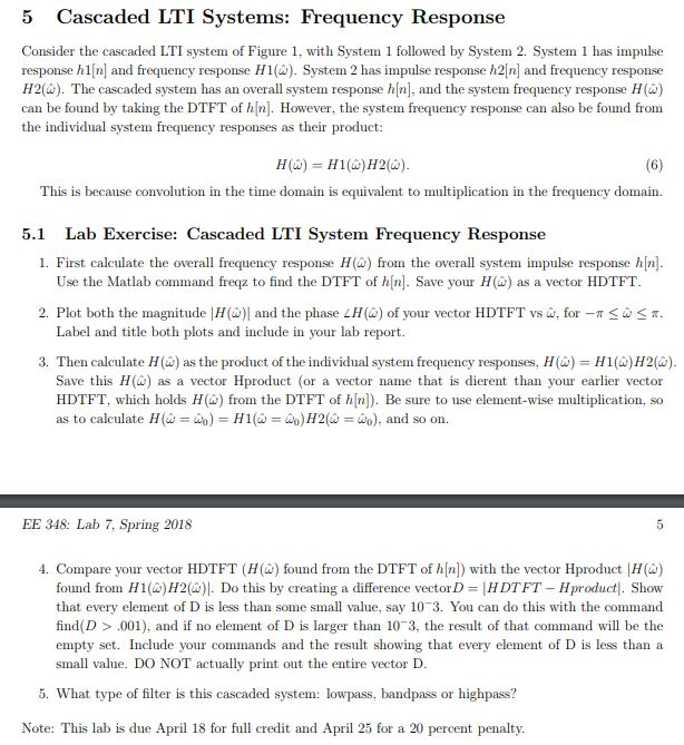3 Cascaded LTI Systems in the Time Domain: System | Chegg.com
