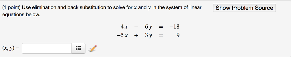 Solved Use elimination and back substitution to solve for x | Chegg.com