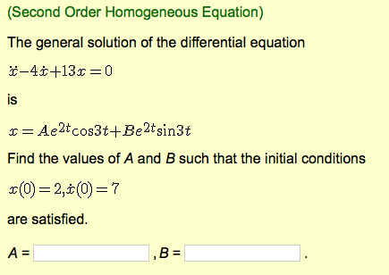 Solved Second Order Homogeneous Equation) The general | Chegg.com