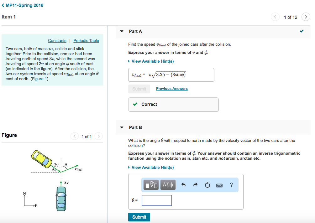 Solved KMP11-Spring 2018 Item 1 1 of 12> Part A Constants | Chegg.com