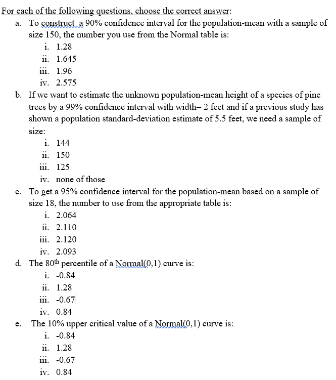 Solved To construct a 90% confidence interval for the | Chegg.com