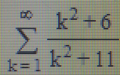 Solved infinity k = 1 k2 + 6 / k2 + 11 | Chegg.com