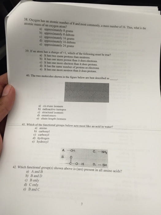 Solved Oxygen has an atomic number of 8 and most commonly, a | Chegg.com