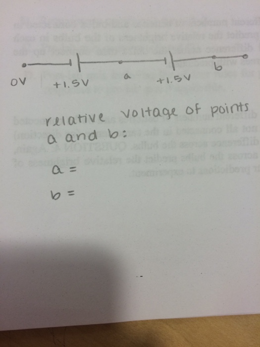 Solved Relative voltage of points a and b:a = b = | Chegg.com