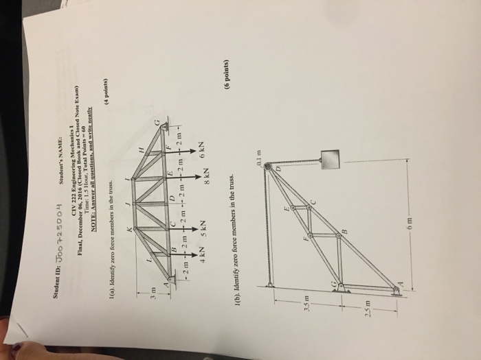 Solved Identify zero force members in the truss. Identify | Chegg.com Solved Identify zero force members in the truss. Identify | Chegg.com