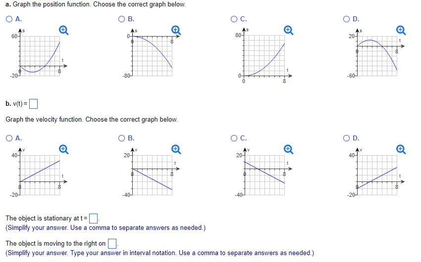 Solved Suppose The Position Of An Object Moving Horizontally