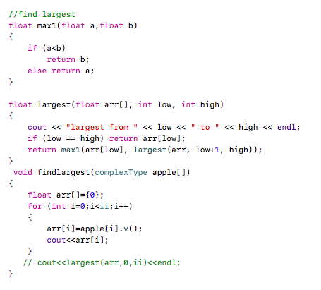 Solved I tried to write a findlargest function using | Chegg.com