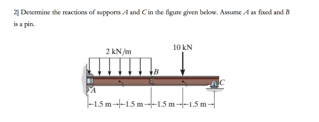 Solved Determine The Reactions Of Supports A And C In The