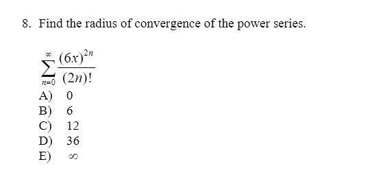 Solved Find the radius of convergence of the power series. | Chegg.com