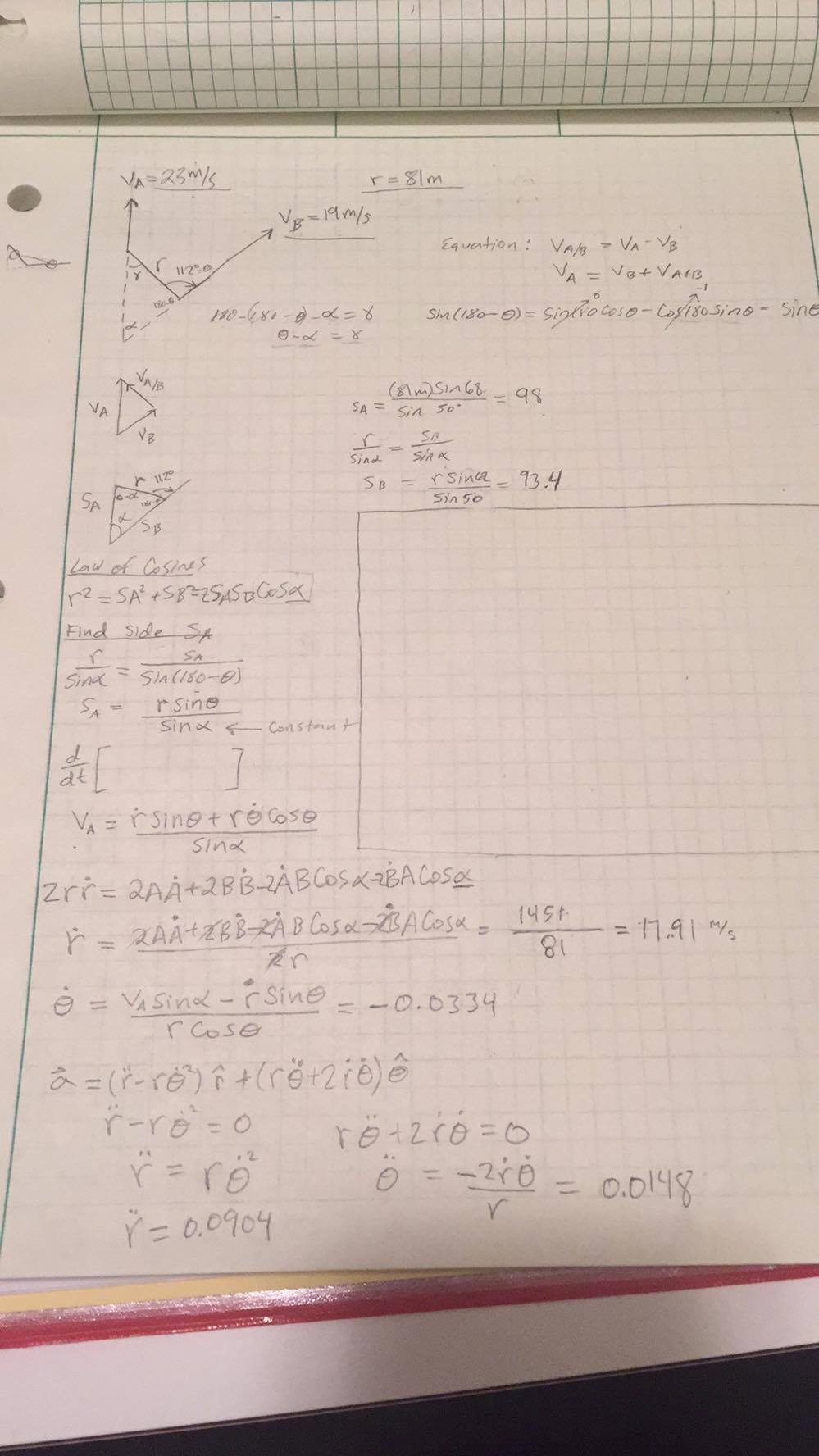 Solved Help is much appreciated with this Dynamics problem. | Chegg.com
