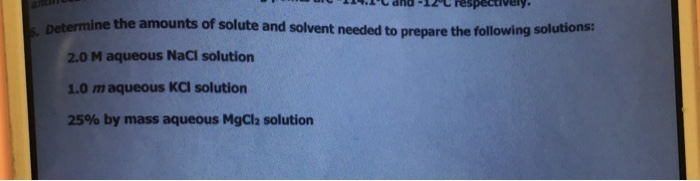 Solved Determine the amounts of solute and solvent needed to | Chegg.com