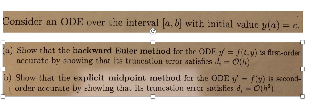 Solved Consider an ODE over the interval [a, b] with initial | Chegg.com