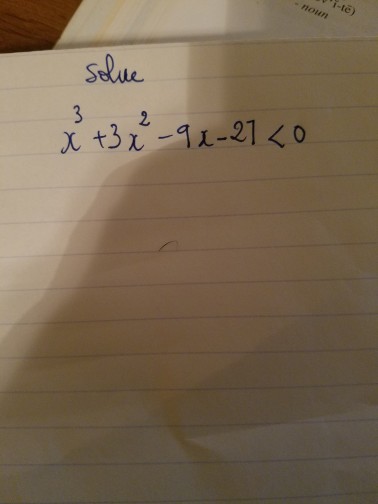 Solved Solve x^3 + 3x^2 - 9x - 27