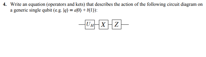 Solved Write an equation (operators and kets) that describes | Chegg.com