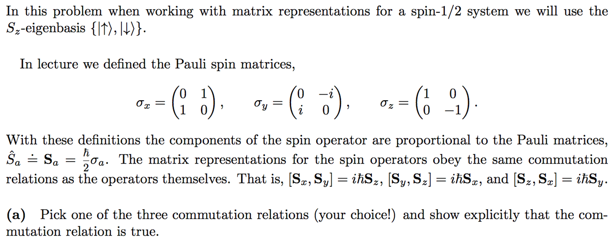 Solved In this problem when working with matrix | Chegg.com