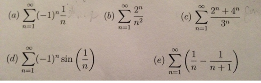 Solved (-1)n 1 / n 2n / n2 2n + 4n / 3n | Chegg.com