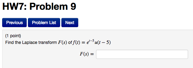 Solved HW7: Problem 7 Previous Problem List Next Find the | Chegg.com