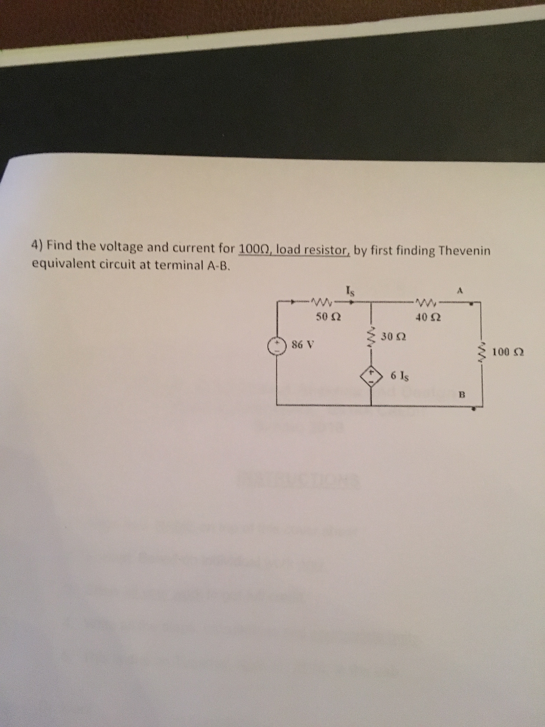 Solved Given the following circuit, find i, V, using mesh | Chegg.com