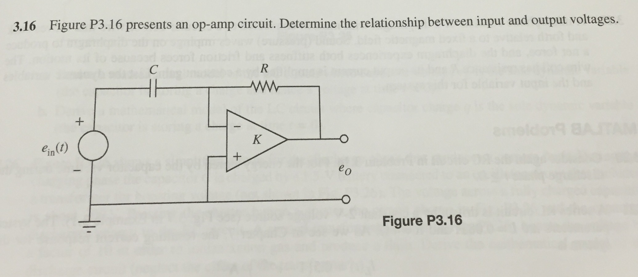 Solved Figure P3.16 presents an op-amp circuit. Determine | Chegg.com