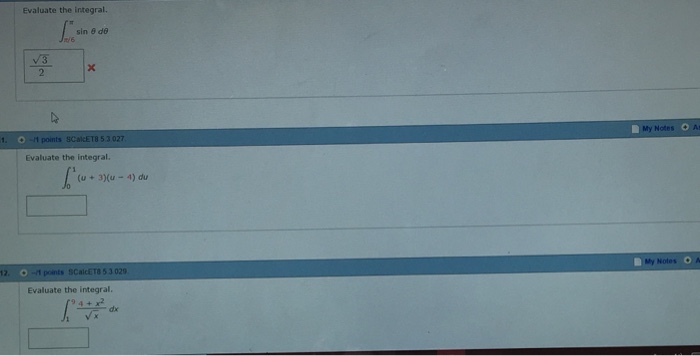 Solved Evaluate the integral integral^pi_pi/6 sin theta d | Chegg.com
