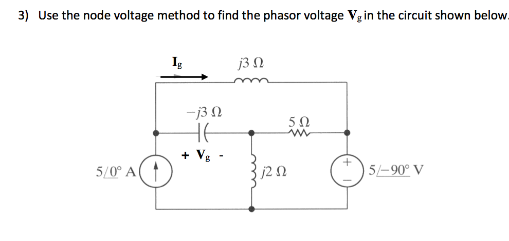 Solved Use the node voltage method to find the phasor | Chegg.com