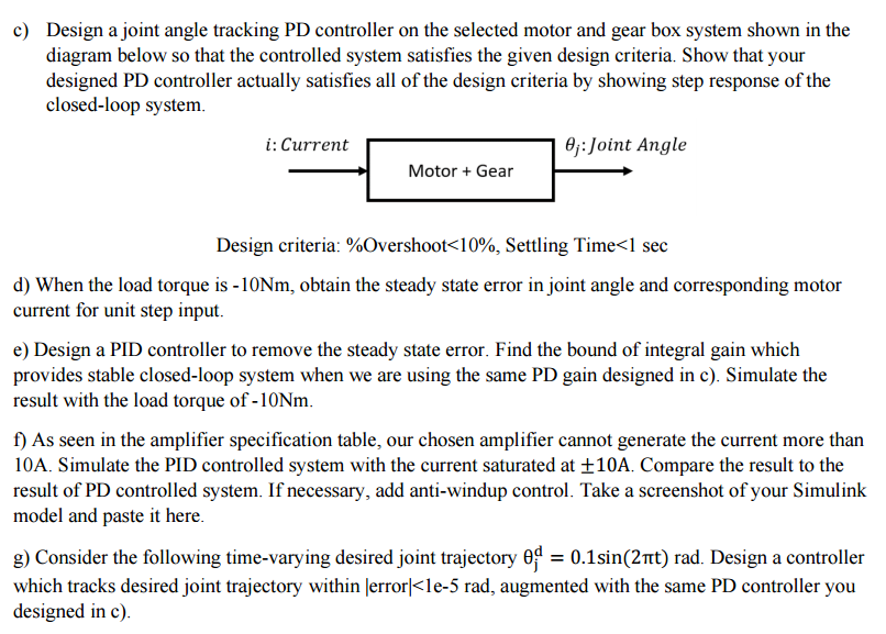 The following tables show specifications of the motor | Chegg.com