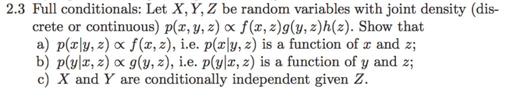 Solved Let X Y Z Be Random Variables With Joint Density