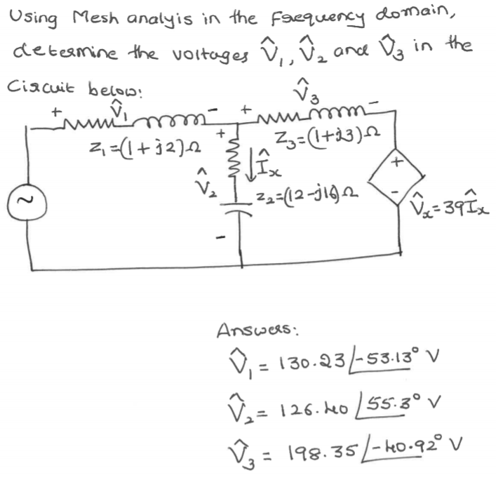 Solved The voltage source phasor is Vs, and the value is | Chegg.com