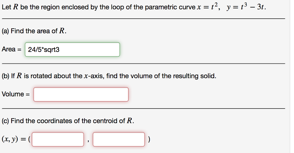 Solved y-3-31. Let R be the region enclosed by the loop of | Chegg.com
