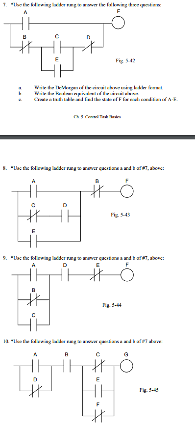 Solved . "Use the following ladder rung to answer the | Chegg.com
