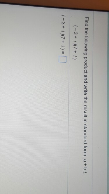 Solved Find the following product and write the result in | Chegg.com