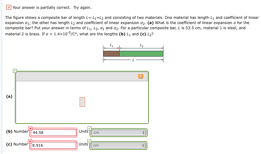 Solved Your answer is partially correct. Try again. The | Chegg.com