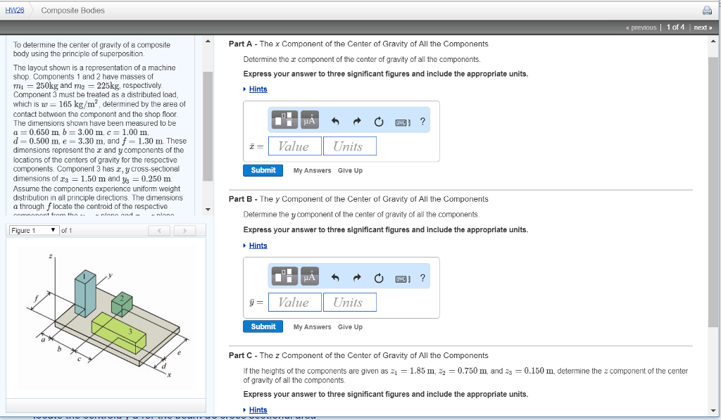 To determine the center of gravity of a composite | Chegg.com